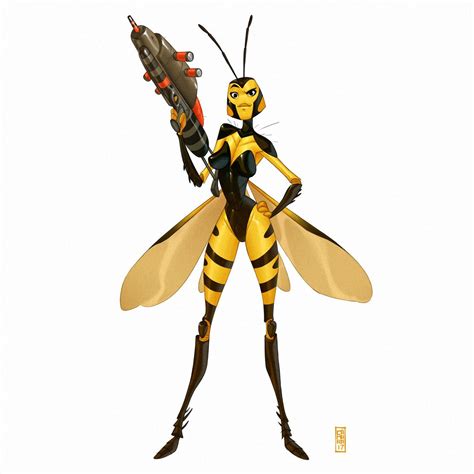 Wasp Alberto Camara On Artstation At Artworkab96j Alien Character