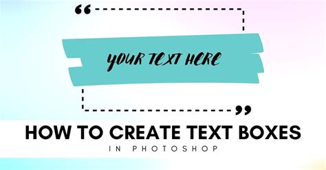 how to create a text box in photoshop complete guide