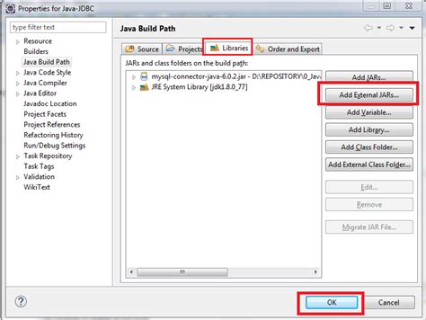 java steps to include jars in classpath in eclipse ide benchresources