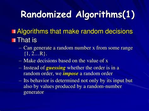 PPT Chapter 5 Probabilistic Analysis And Randomized Algorithms
