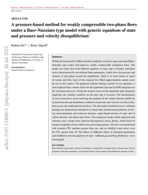 a pressure based method for weakly compressible two phase flows under a baer nunziato type model