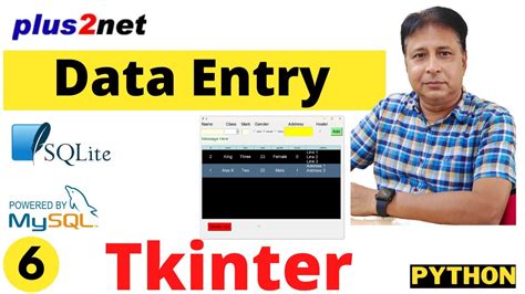 tkinter and sqlite data entry tutorial build a python gui application to store in different