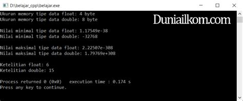 mengenal tipe data float dan cara penulisan float dal