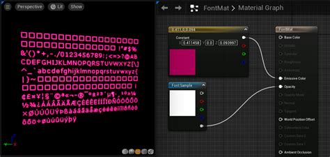 Font Material Expressions In Unreal Engine Unreal Engine 5 3