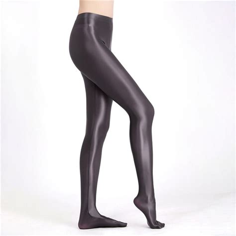 Radiant Womens Glossy Crotchless Pantyhose Stockings Stain Stretchy Lingerie Ebay