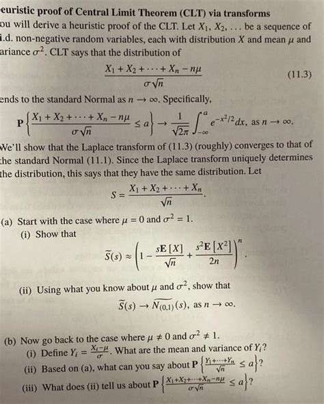 solved euristic proof of central limit theorem clt via