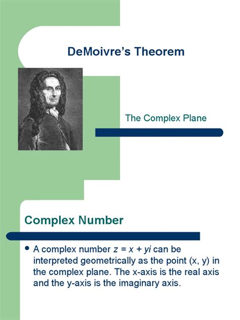 demoivre s theorem pdf complex number cartesian coordinate system