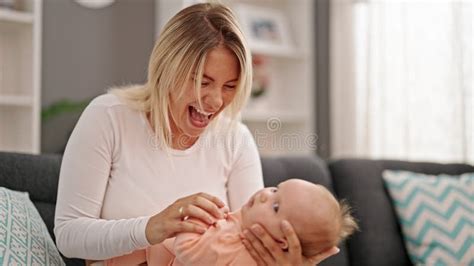 Mother And Daughter Hugging Each Other At Home Stock Footage Video Of