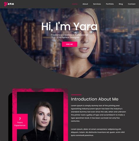 Free Portfolio Website Templates For Web Developer