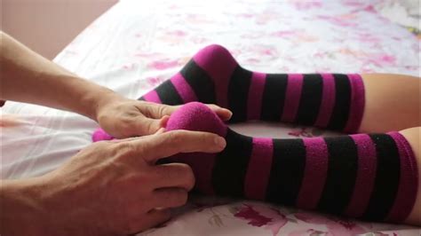 Asmr Foot Massage Tickling With Hairbrush Youtube