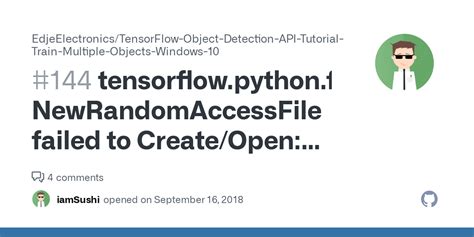 tensorflow python framework errors impl notfounderror newrandomaccessfile failed to create open