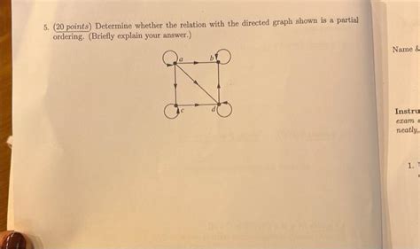 solved 5 20 points determine whether the relation with