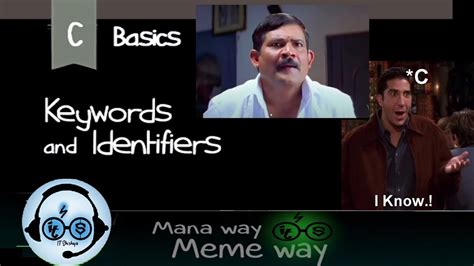 Keywords Identifiers C Language Telugu IT Shishya YouTube