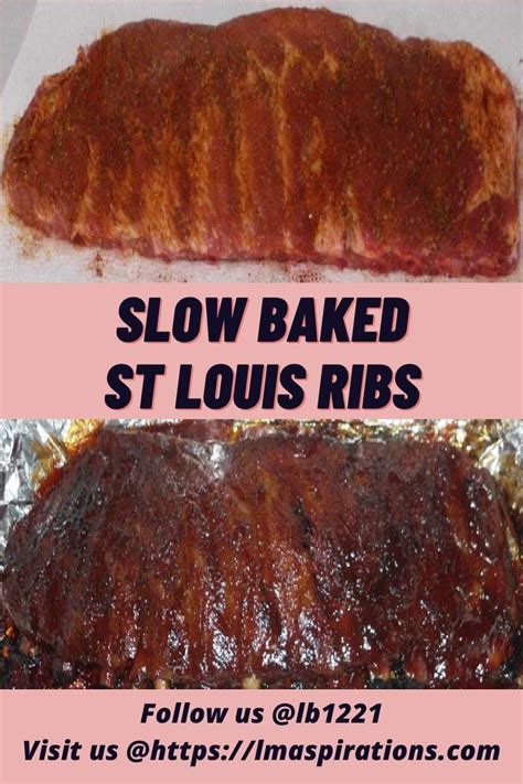 Easy Slow Baked St Louis Style Ribs In 2024 Pork Spare Ribs Recipe Oven Baked Pork Ribs