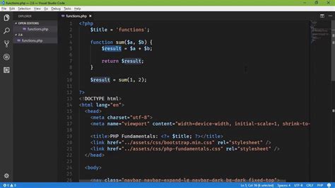 php fundamentals php functions