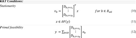 kkt conditions for problem í µí± í µí°µ í µí± í µí± í µí± download scientific diagram