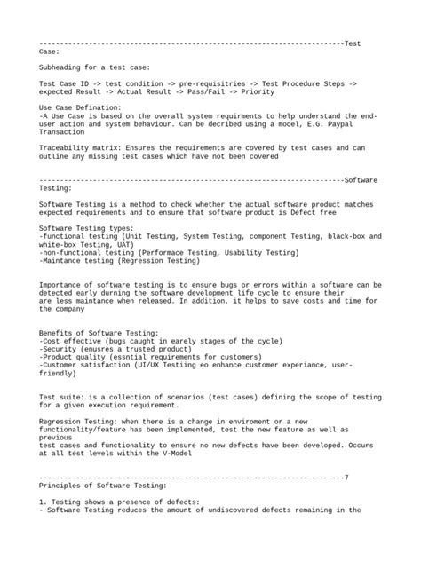 software testing notes pdf software testing information management