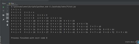 python 嵌套循环（打印99乘法表） 利用循环嵌套输出九九乘法表 csdn博客