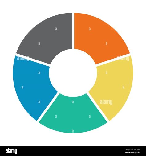 Infographic Pie Chart Cycle Presentation Diagram 5 Section Vector