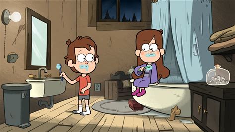 Image S1e3 Dipper And Mabel Brushing Teethpng Gravity Falls Wiki Fandom Powered By Wikia