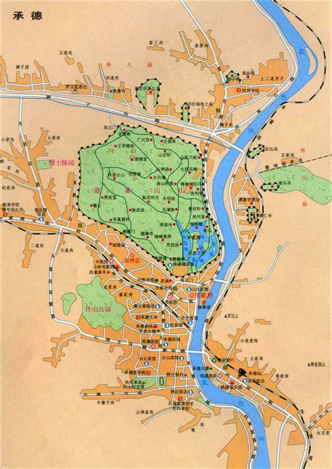 承德市区地图高清版 承德市版大图 承德市实景 第4页 大山谷图库