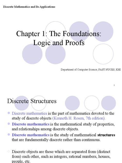 chapter 1 the foundations logic and proofs discrete mathematics and its applications pdf