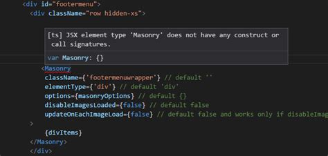 spfx jsx element type masonry does not have any construct or call signatures sharepoint