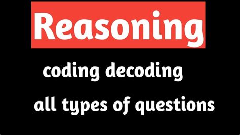 reasoning coding decoding important questions of 2020 coding decoding tricks youtube