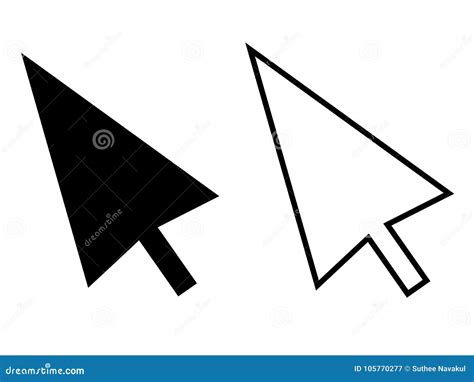 Pointer Cursor Mouse Vector Icon Clicking Cursor Illustration Sign