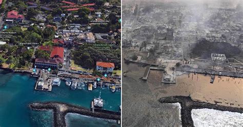 Maui Wildfires Horror Before And After Photos Show Utter Devastation