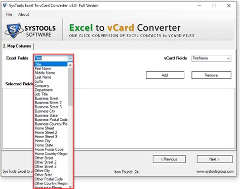 ms excel to vcard converter tool to convert xls xlsx csv contacts to vcf format
