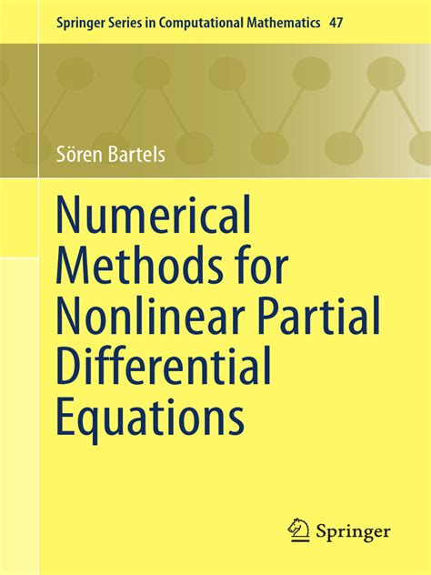 bartels2015 book numericalmethodsfornonlinearpa pdf partial differential equation finite