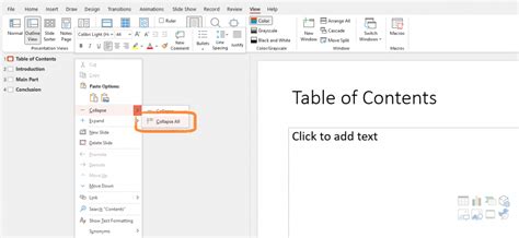 how to make a scrollable table in powerpoint