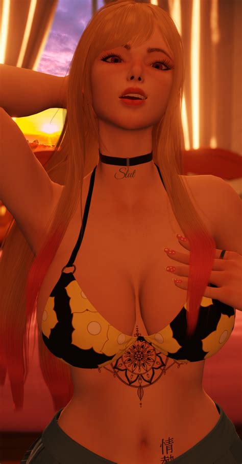 Rule 34 1girls 3d Bikini Blender Blender Eevee Blonde Hair Busty Cleavage Curvy Female Female