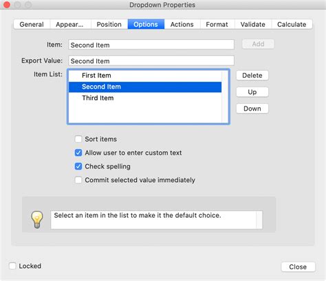 Mapping To A Drop Down ForGravity