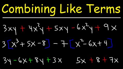 how to solve combining like terms