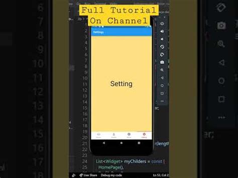Custom Bottom Navigation Bar In Flutter Flutter Tutorial Shorts
