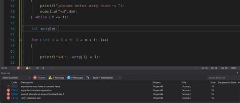 C Expression Must Have A Constant Value Problem Stack Overflow