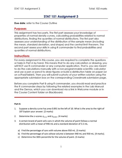 assignment 3 winter 2022 stat 151 assignment 3 due date refer to the course outline purposes
