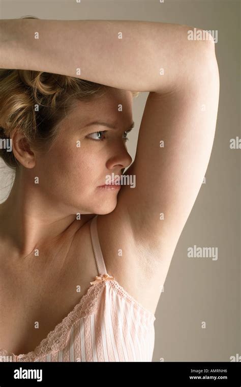 Embarrassed Woman Armpit Hi Res Stock Photography And Images Alamy