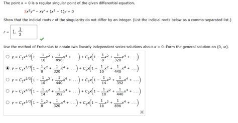 solved the point x 0 is a regular singular point of the
