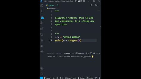 isupper method in python shorts short youtube