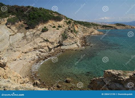 Stolac Naturist Stony Beach On The Island Of Rab In Croatia Stock Photo