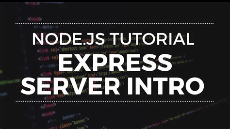 basic express server setup node js tutorial youtube