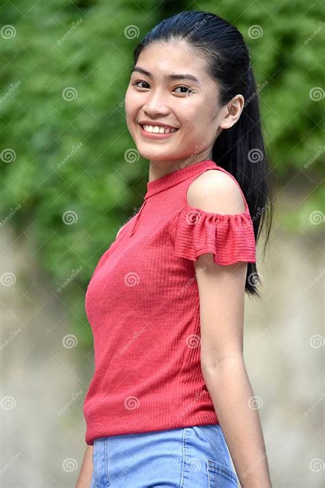 A Beautiful Filipina Teen Girl Smiling Stock Image Image Of Philippines Smile 158901793