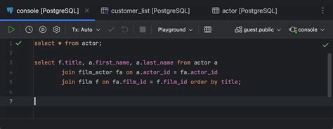 glossary for the database management functionality intellij idea documentation