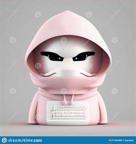 3D Illustration Of Cute Anonymous Character With Mask Concept Of
