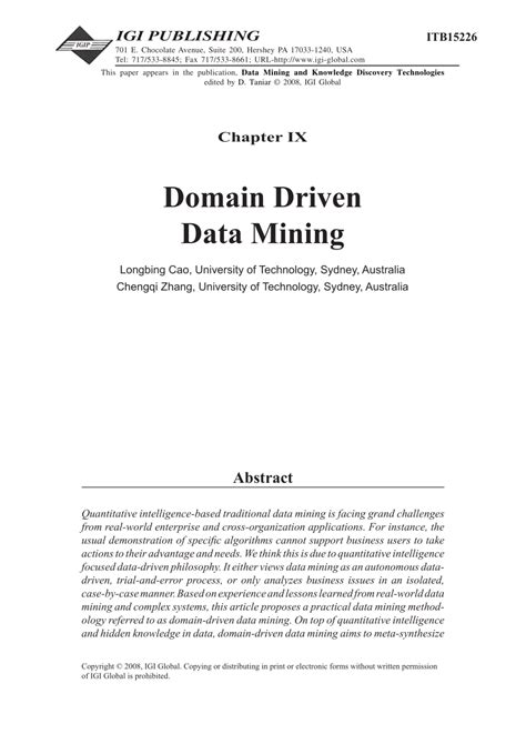 pdf domain driven data mining