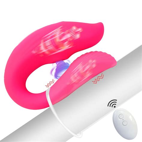 Controle Remoto Sem Fio De Sucção Vibrador Feminino U Forma Clitóris Estimulador Dildo Wearable