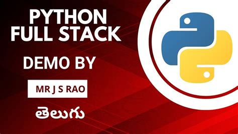 Python Full Stack Demo By Mr J S Rao 19th June 2023 VLR Training